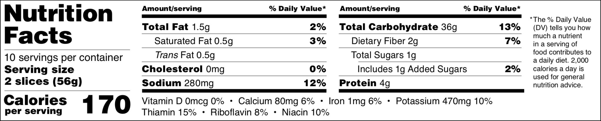 Get Started - Nutrition Facts Label Generator