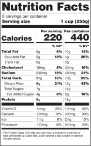 Get Started - Nutrition Facts Label Generator