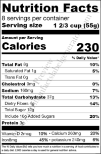 Get Started - Nutrition Facts Label Generator